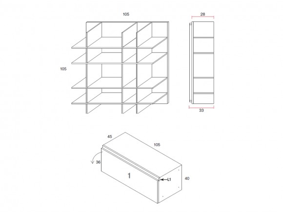 Composición multifunción Mondrian Med Mobenia | Mobel 6000 | Seismil Studio