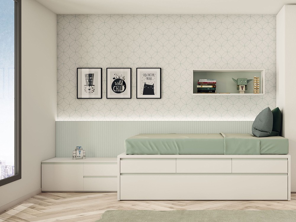 Dormitorio con compacto Tweed 07 Tobisa | Mobel 6000 | Seismil Studio