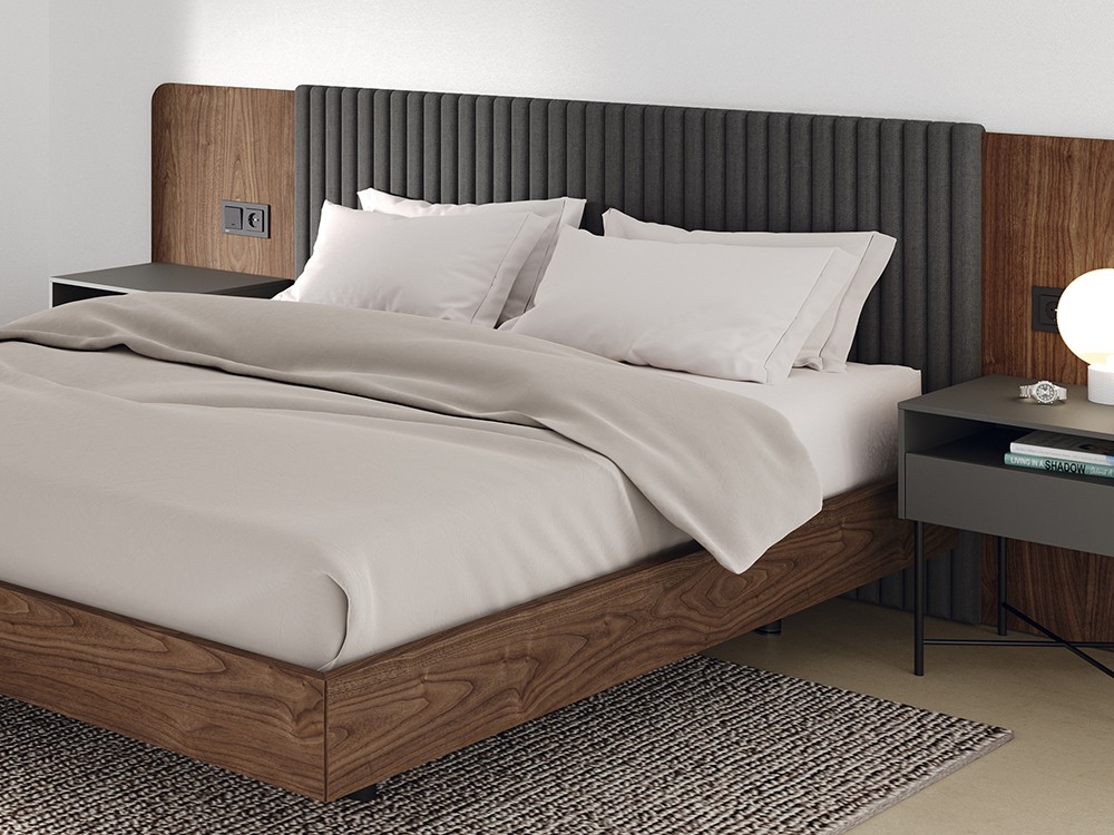 Cama Land tapizado Kalm de Mobenia | Mobel 6000 | Seismil Studio