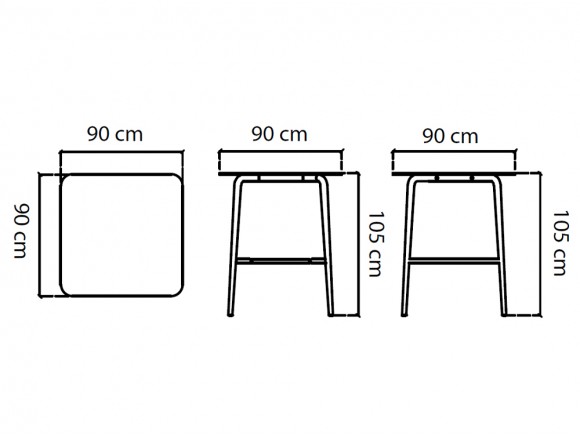 Mesa alta de comedor Rodona de Skyline | Mobel 6000 | Seismil Studio