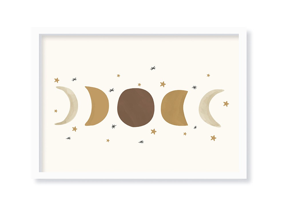 Cuadro Moon Phases horizontal de Ros | Mobel 6000 | Seismil Studio