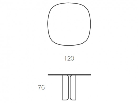 Mesa cuadrada de comedor Loop porcelánico Ramiro Tarazona | Mobel 6000 | Seismil Studio
