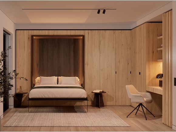 Cama Plegable Tipo Mueble Cama Abatible Vertical 90x190 Mundo