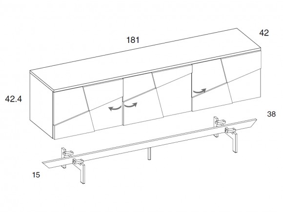 Mueble TV Linen Cairo de Mobenia | Mobel 6000 | Seismil Studio