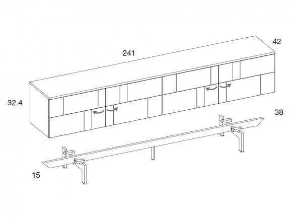 Mueble TV Keyboard de Mobenia | Mobel 6000 | Seismil Studio