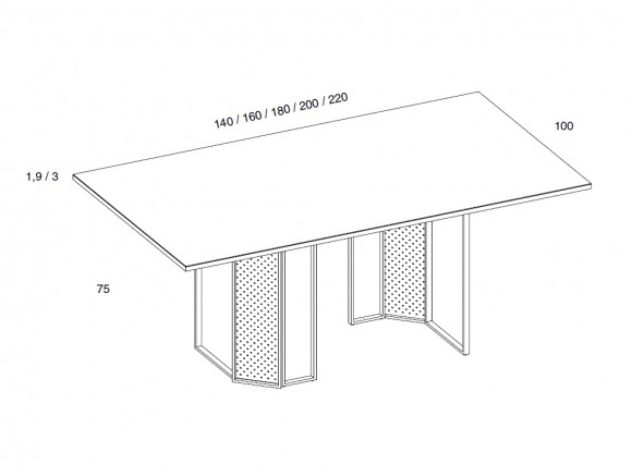 Mesa fija de comedor Kant de Mobenia | Mobel 6000 | Seismil Studio