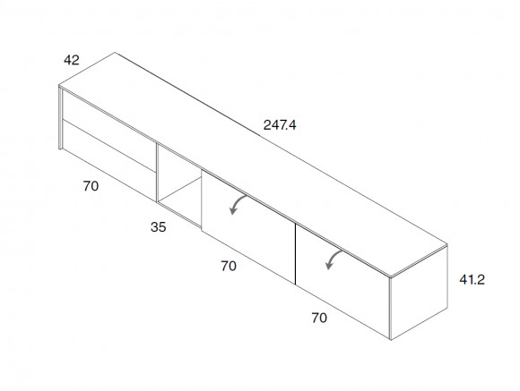 Mueble de TV Bas_07 Med Mobenia | Mobel 6000 | Seismil Studio