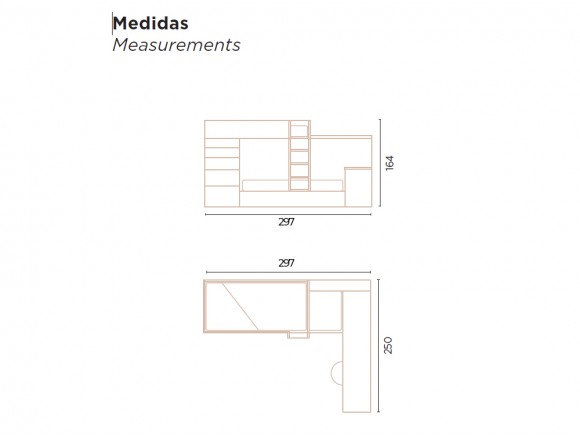 Litera tren con nido Flow 43 de Jotajotape | Mobel 6000 | Seismil Studio
